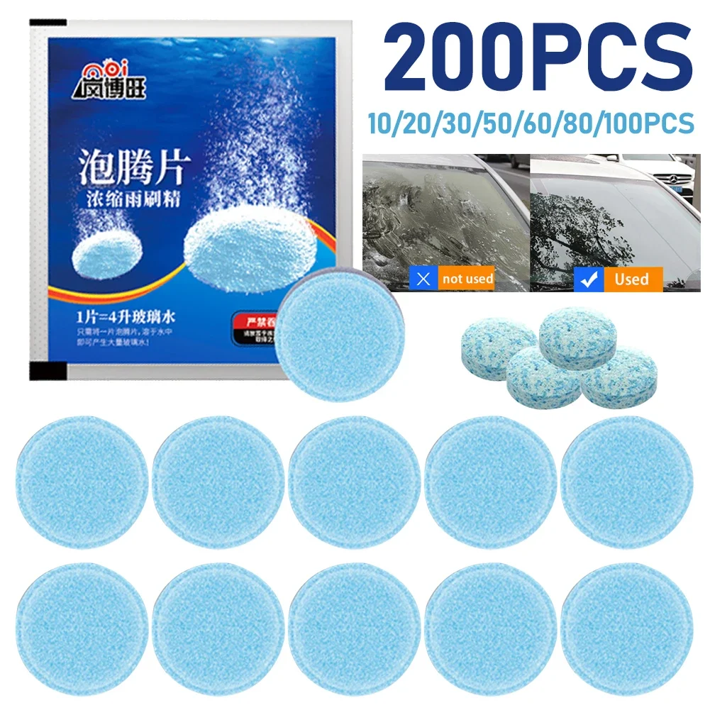 10-200PC-Solid-Cleaner-Car-Windscreen-Cleaner-Effervescent-Tablet-Auto ...