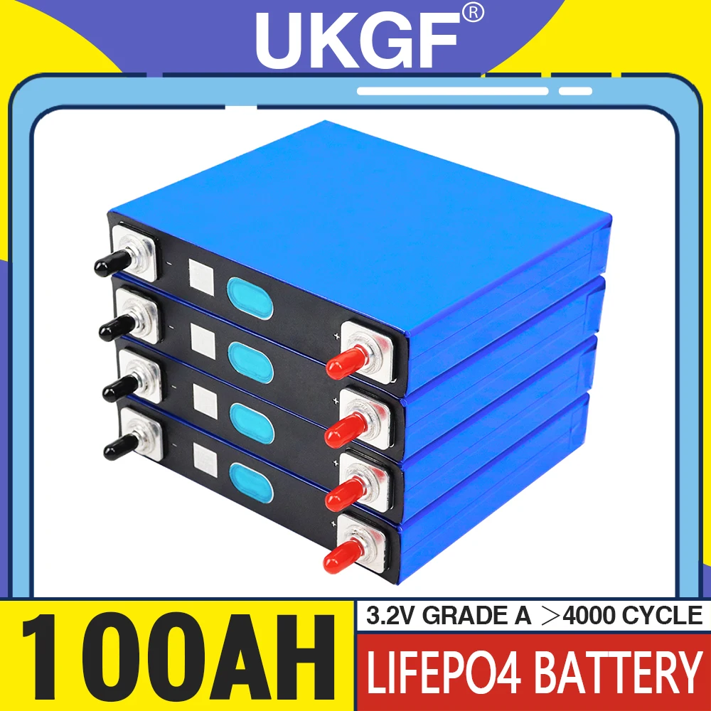 3.2v 100ah lifepo4 bateria de fosfato de ferro de lítio bloco diy 12v 24v 48v recarregável para ...