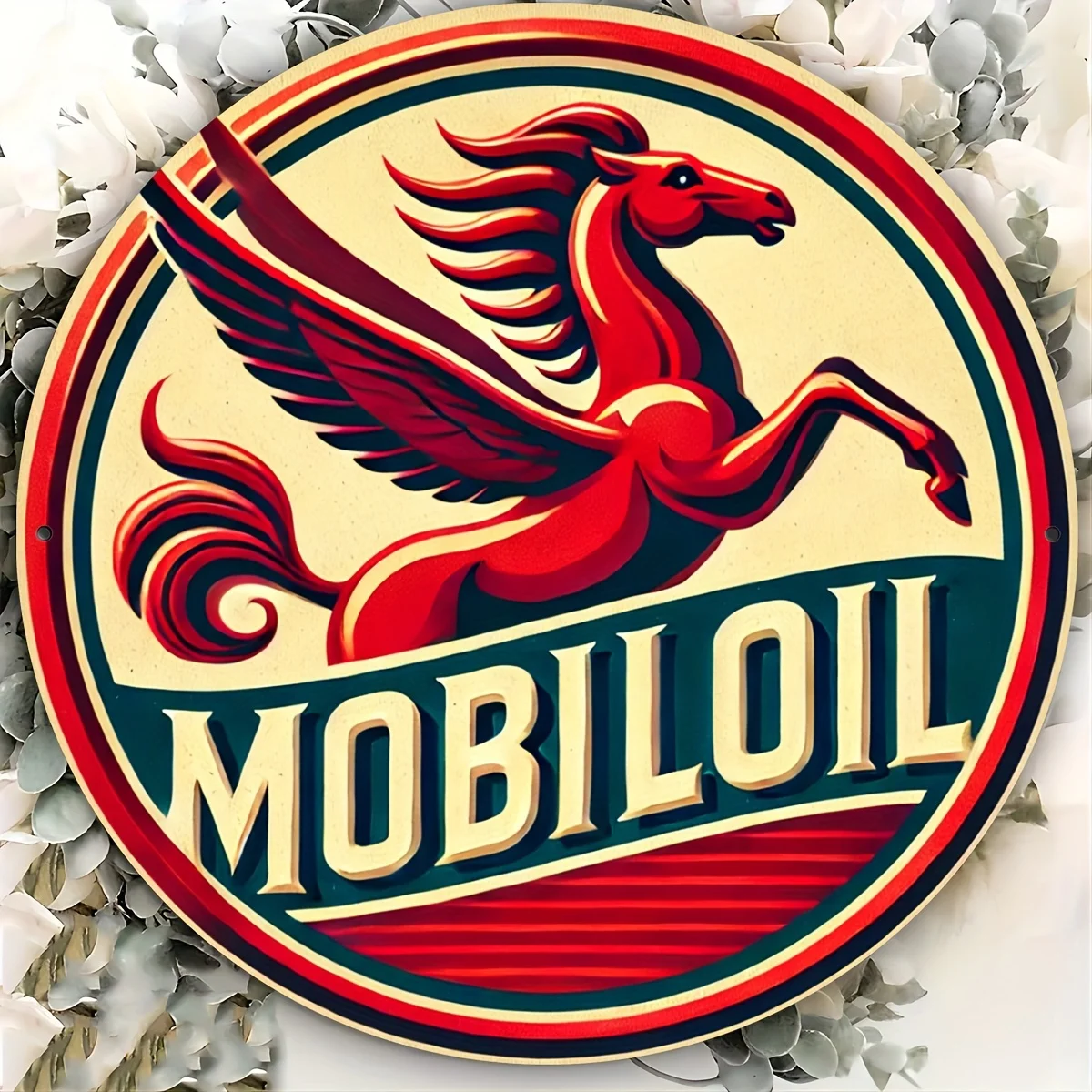 1 vintage Mobil Oil company Pegasus sign, suitable for garage and gas ...