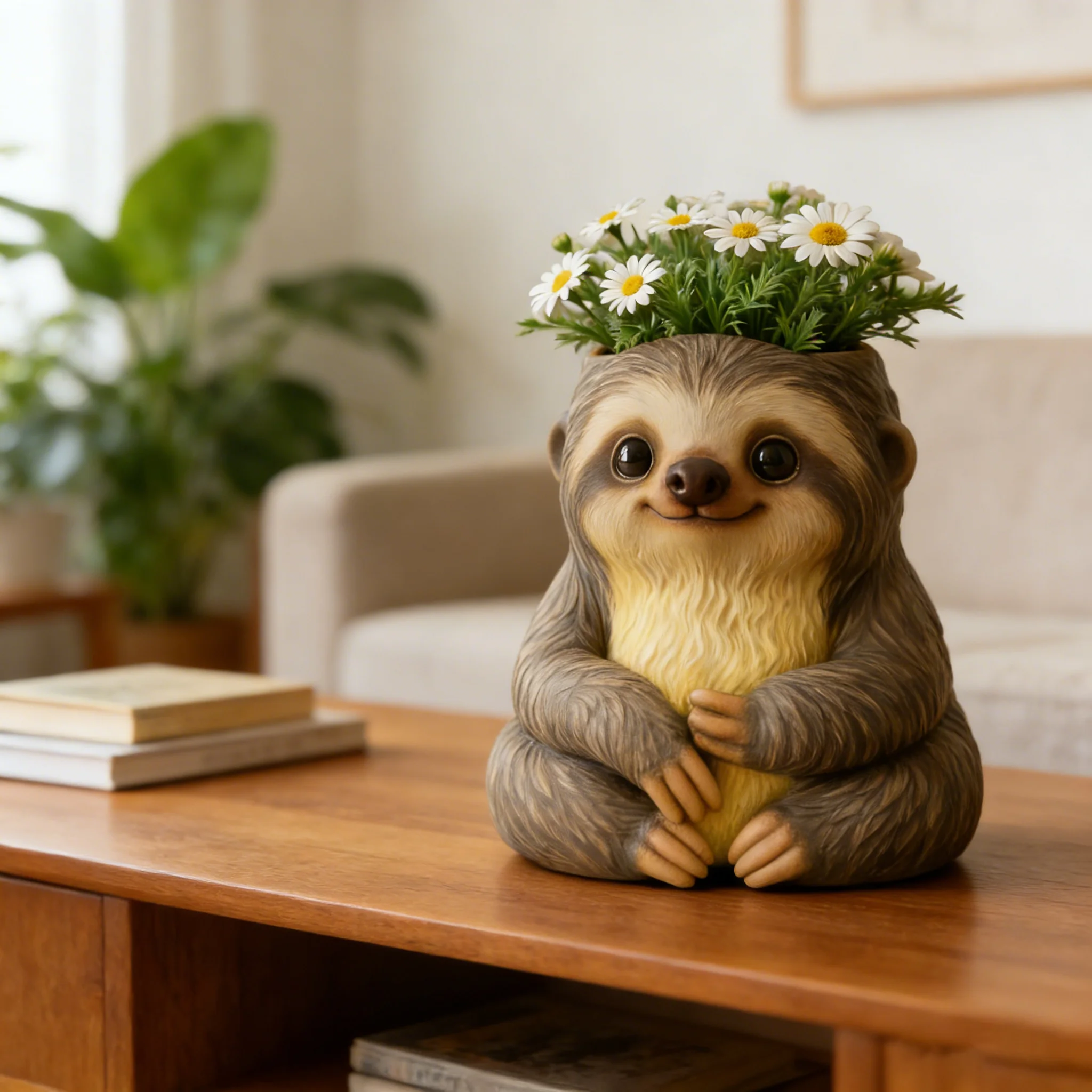Small Flower Pot Mold High-Quality 3d Sloth Silicone Mold Cement Gypsum ...