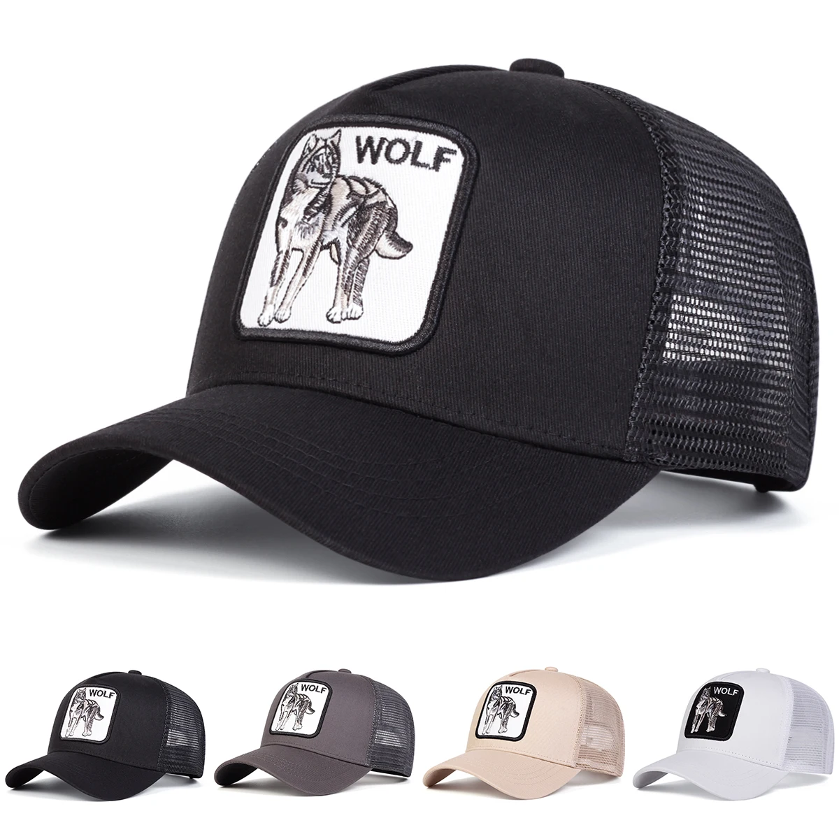 Unisex-WOLF-Embroidery-Baseball-Net-Caps-Spring-and-Summer-Outdoor ...
