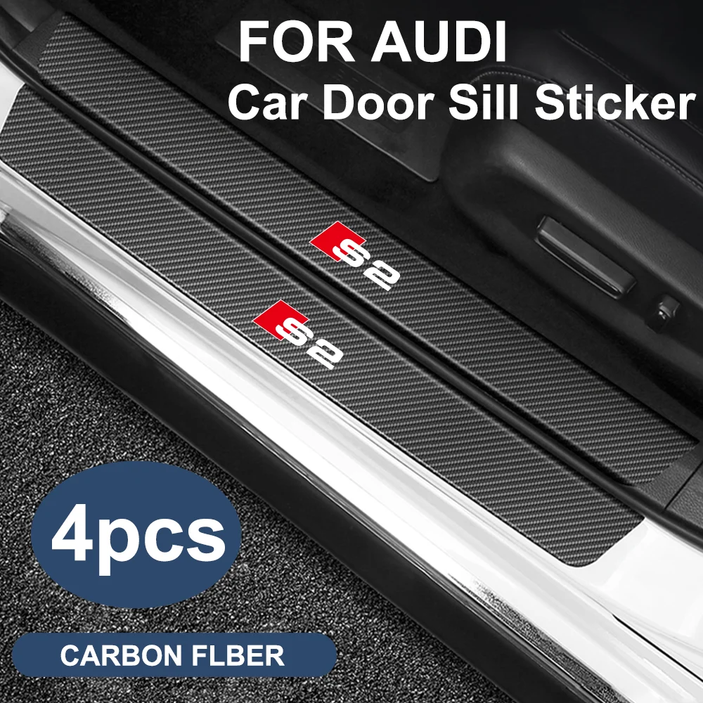 4pcs-For-AUDI-S2-Car-Door-Sill-Threshold-Stickers-Anti-Scratch ...