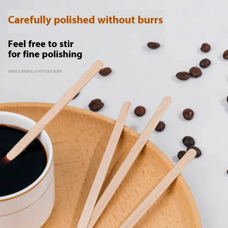 Gianxi Coffee Stirrer Disposable Milk Powder Stirrer Wooden Milk ...
