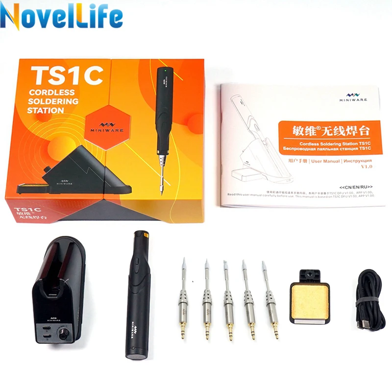 TS1C-Cordless-Soldering-Station-Mini-USB-Electric-Welding-Iron-Digital ...