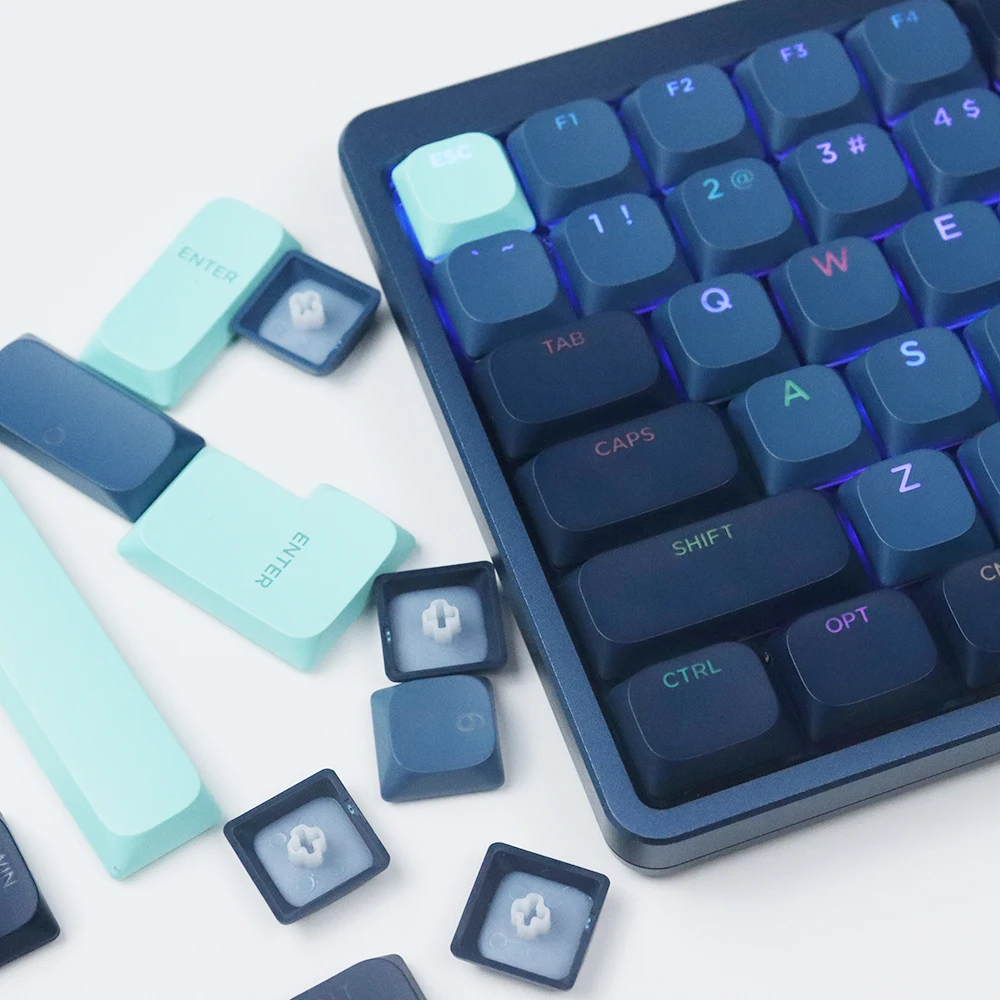 Custom Low Profile PBT Slim Keycaps Double Shot Shine Through Keycap ...