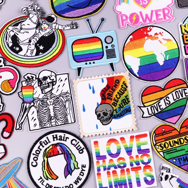 Gay Pride Lgbt Patch Love Is Love Badges Iron On Patches For Clothing ...