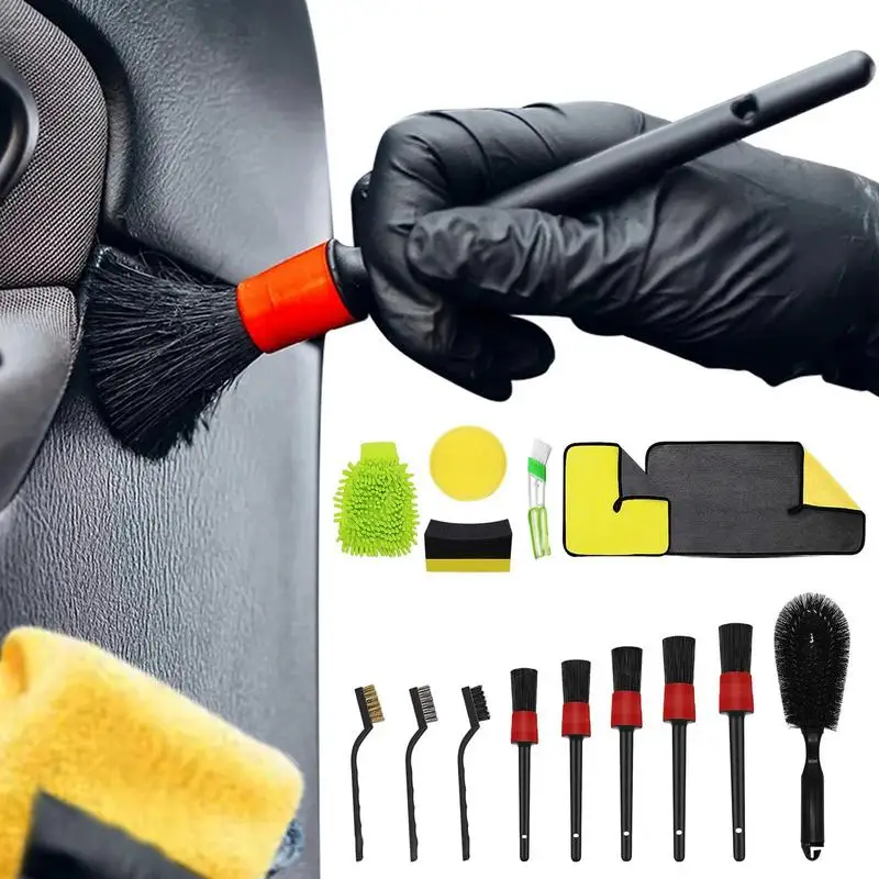 Car-Detailing-Brush-Set-15-Piece-Set-Car-Cleaning-Accessories-Wash ...
