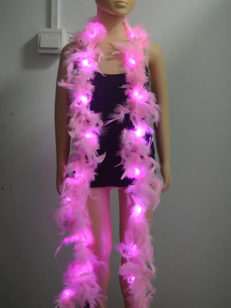 Glowing-Feather-Boa-LED-Lights-Boas-Scarf-for-Party-Wedding-Costume ...