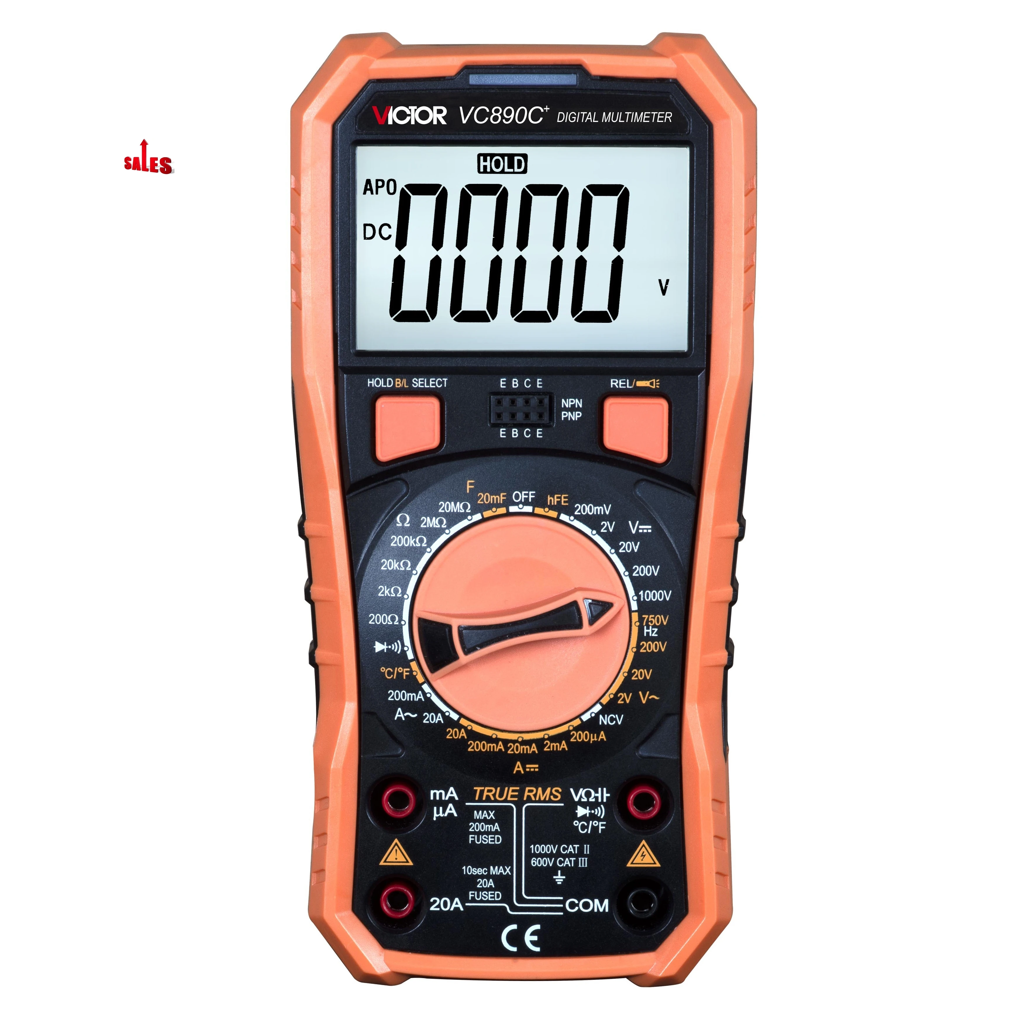 VICTOR-VC890C-Digital-Multimeter-2000-Counsts-Manual-Range-True-RMS ...