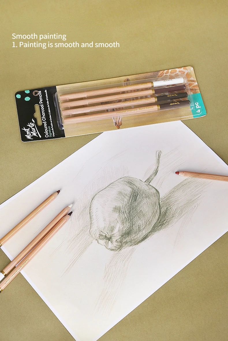 Kit de dessin,Ensemble de crayons à dessin en carbone blanc pour ...