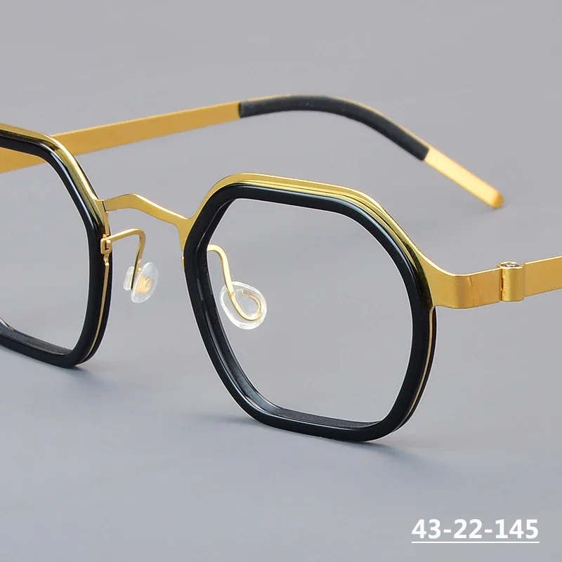 Denmark Square Polygon Eye Glasses Frame Ultralight Men Women Designer ...