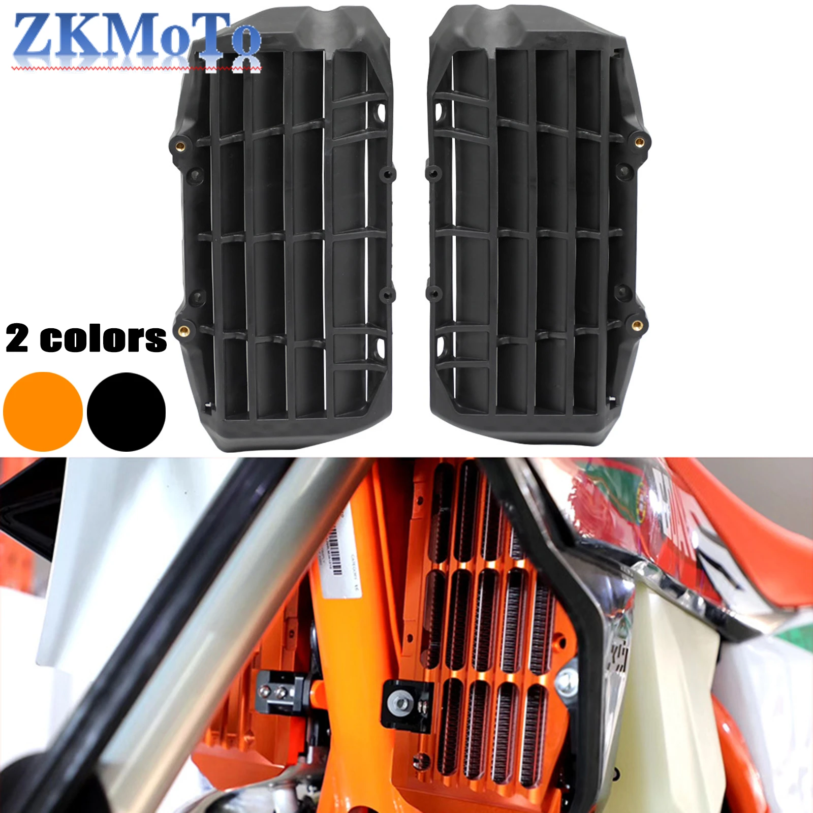 Motorcycle-Plastic-Radiator-Guard-Grill-Protector-Cover-For-KTM-XCF-XCW ...