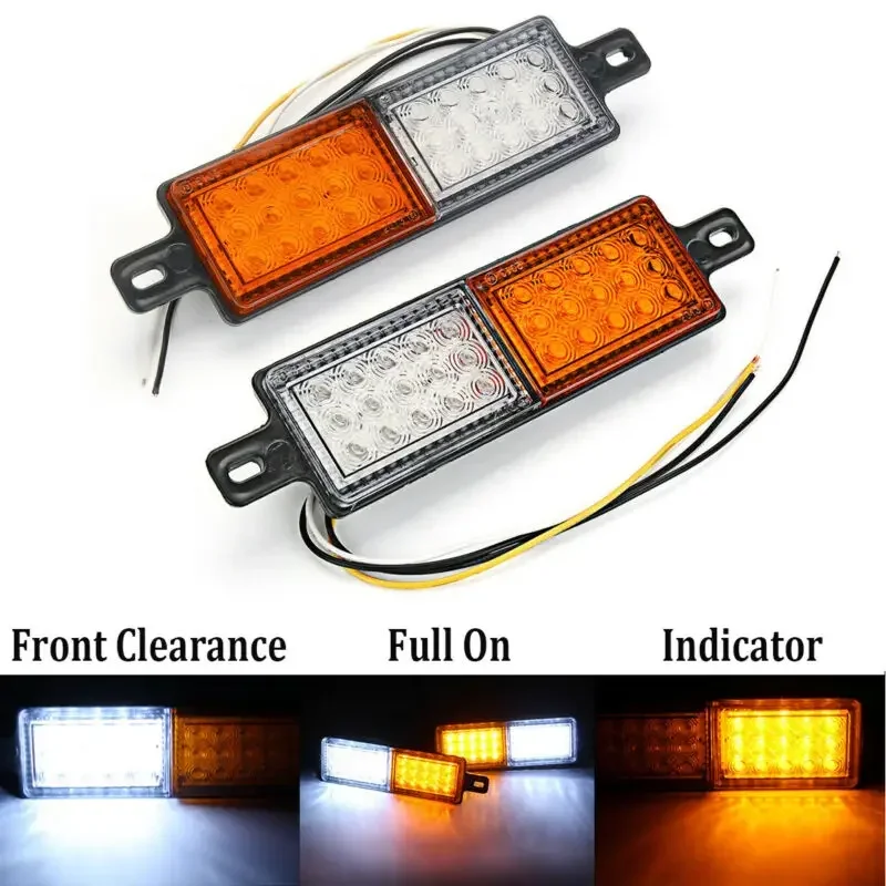 2pcs LED Indicator Park Light Universal 30 LED Bullbar Front Indicator ...