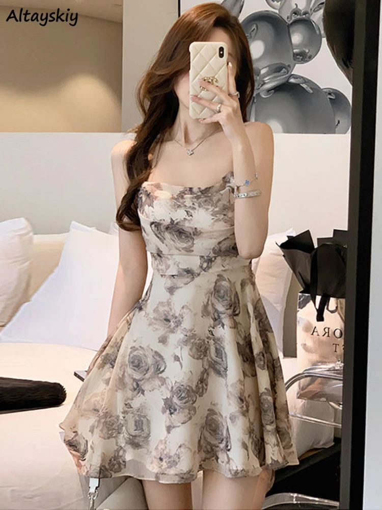 Mini-Dresses-Women-Vintage-Floral-Temper-Hollow-Out-Summer-French-Style ...