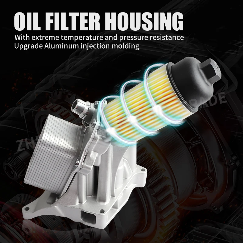 Aluminum Engine Oil Filter Housing Cooler 11428586673 11428596283 For ...