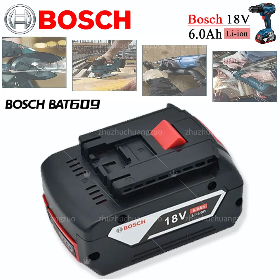100-Original-6000mAh-18V-Bosch-Rechargeable-Lithium-Ion-Battery-for ...
