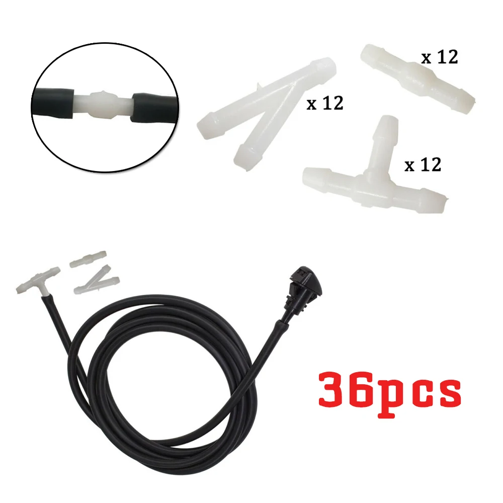 36pcs-Windshield-Wiper-Tube-T-Y-I-Type-Splitter-Windshield-Washer-Hose ...