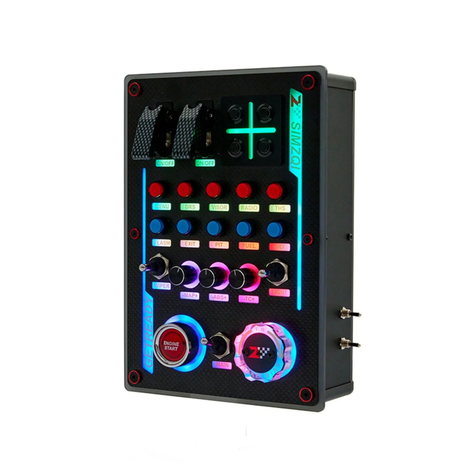 SIMZQI-X5-Simulates-Racing-Car-Central-Control-Box-RGB-Multifunctional ...