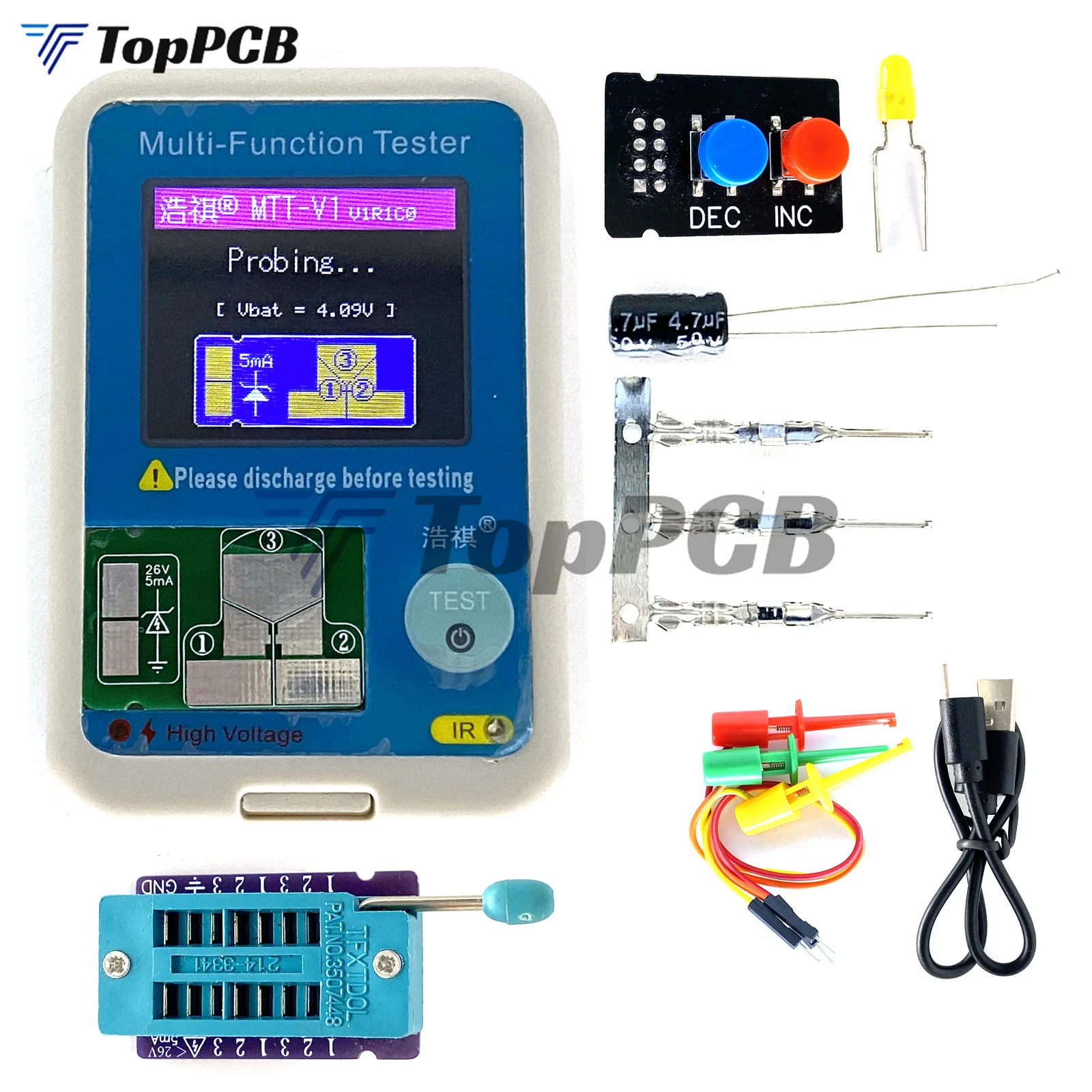 MTT-V1-Multi-meter-Transistor-Tester-Diode-Triode-Capacitor-Resistor ...