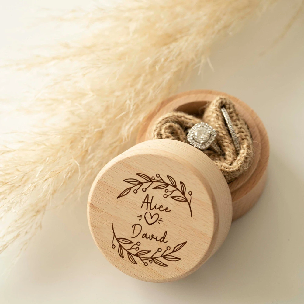 Personalized Jewelry Box Wedding | Personalized Wedding Rings Box ...