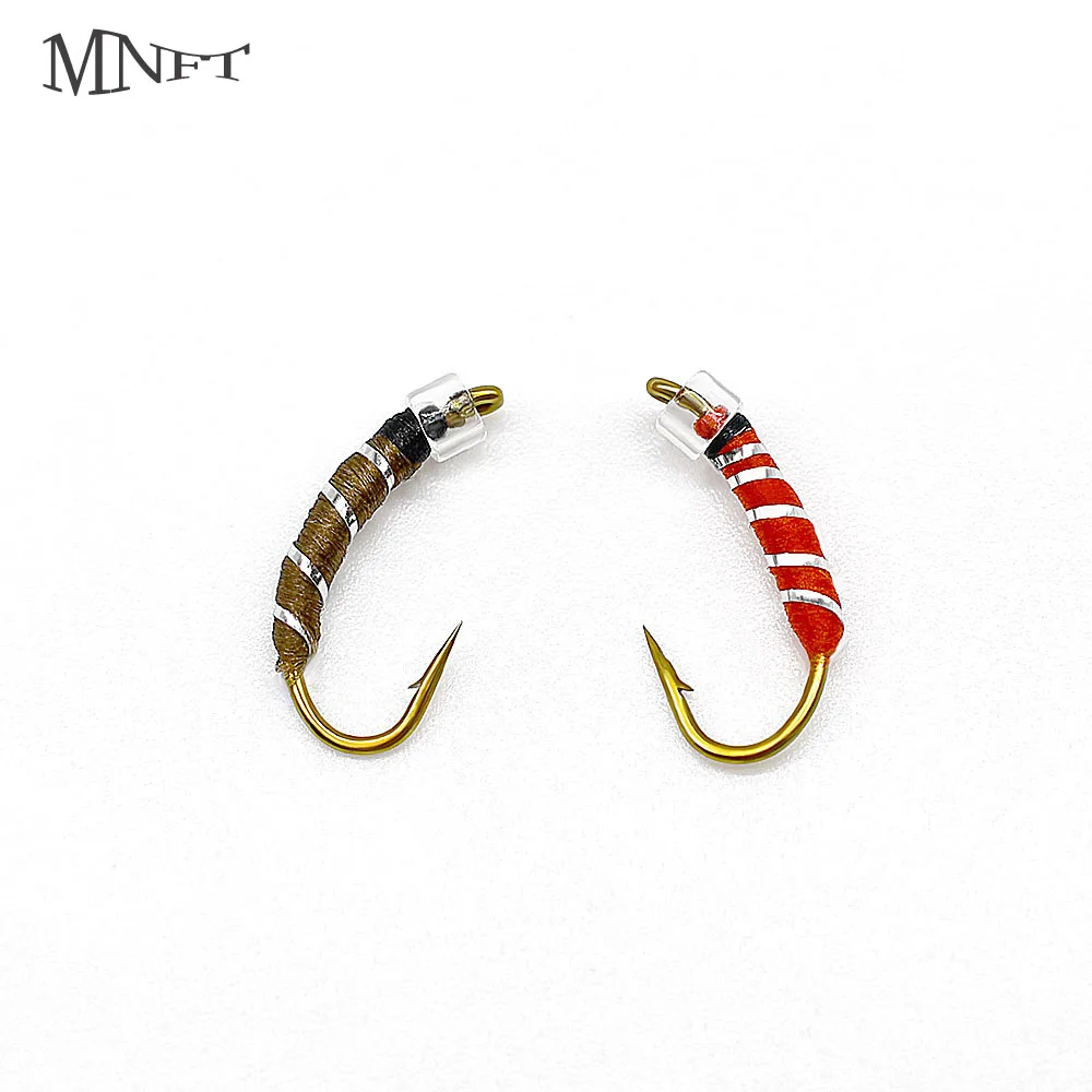 MNFT-10PCS-12-Crystal-Bead-Head-Caddis-Larva-Chironomid-Midge-Pupa ...