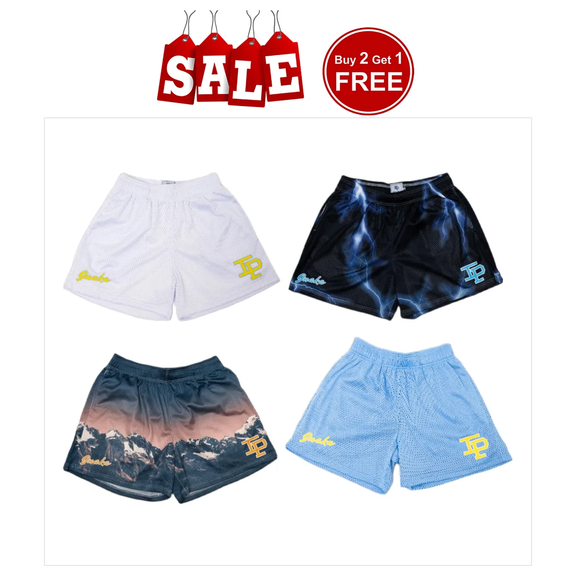 Inaka Power x Raw/Revive Miami Pop-up Mesh Shorts - Size Large (31-33 ...