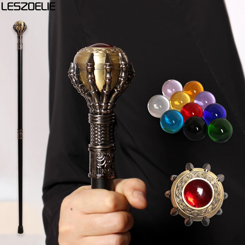 10 Colors 95cm Luxury Evil Dragon Claw Crystal Ball Walking Stick Men Fashion Walking Canes ...