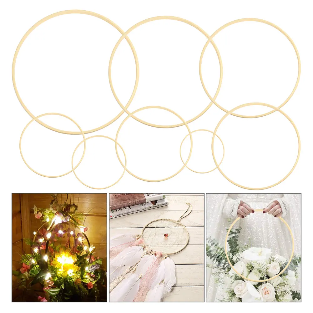 5pcs-Round-Floral-Wreath-Hoop-Wooden-Catcher-Ring-Bamboo-Circle-Hoop ...