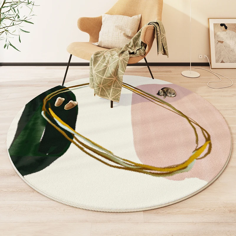 Modern-Light-Luxury-Round-Carpet-Living-Room-Decoration-Carpets-Bedroom ...