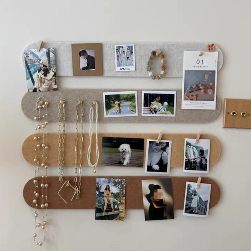 3/4pcs Long Felt Board Self Memo Notice Tack Notes Bar Home Wall ...
