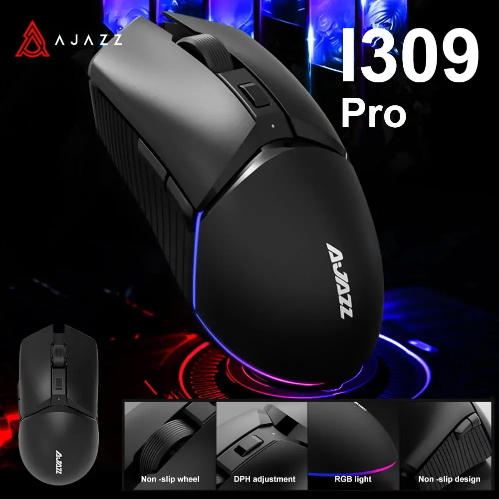 AJAZZ-I309Pro-Wireless-USB-Wired-Gaming-Mouse-2-4G-RGB-Mouse-16000-DPI ...