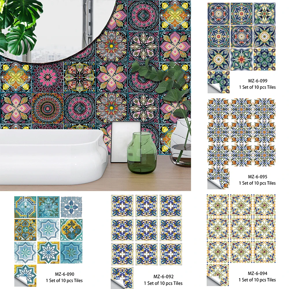 Mandala Matte Surface Floor Stick Home Decor Transfers Covers Kitchen ...