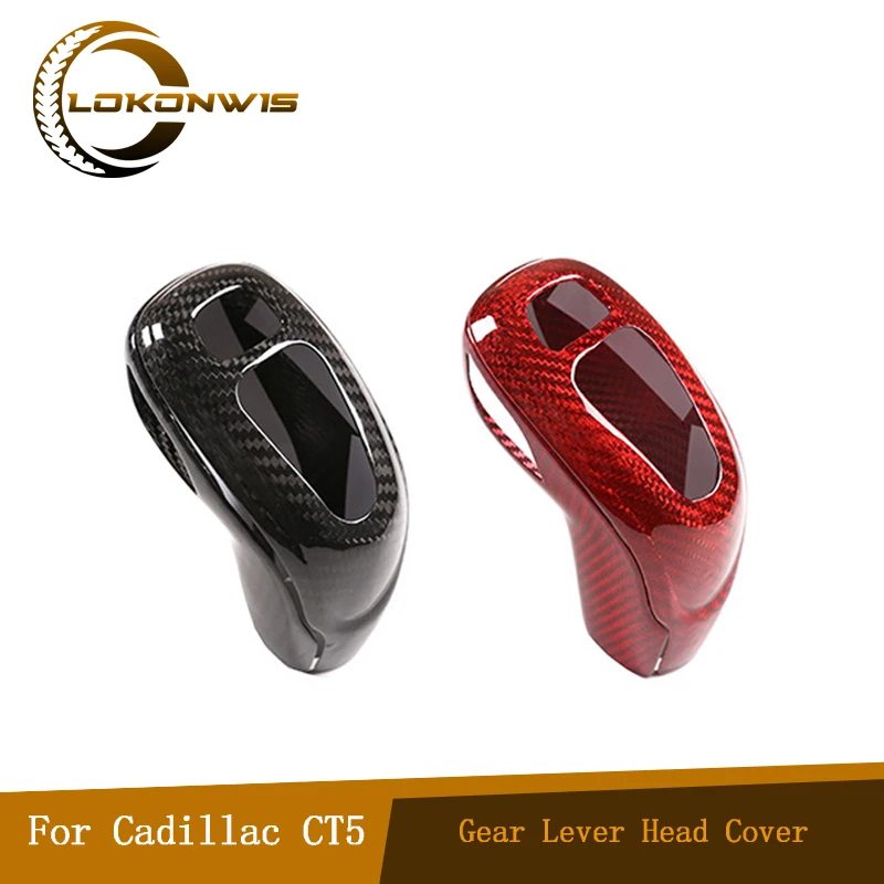 Car-Real-Carbon-Fiber-Center-Console-Gear-Panel-Lever-Head-Cover ...