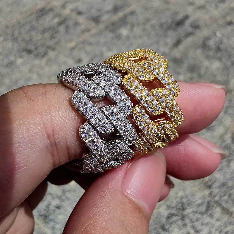 Hip-Hop-3A-CZ-Stone-Paved-Bling-Ice-Out-11MM-wide-Rhombus-Cuban-Link ...