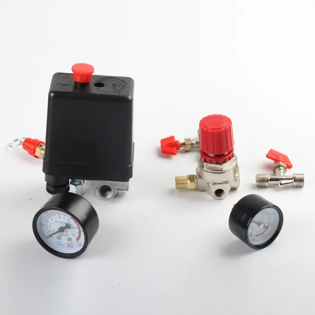 Air Compressor Pressure Switch With Valve Control Regulators Gauge 90 ...