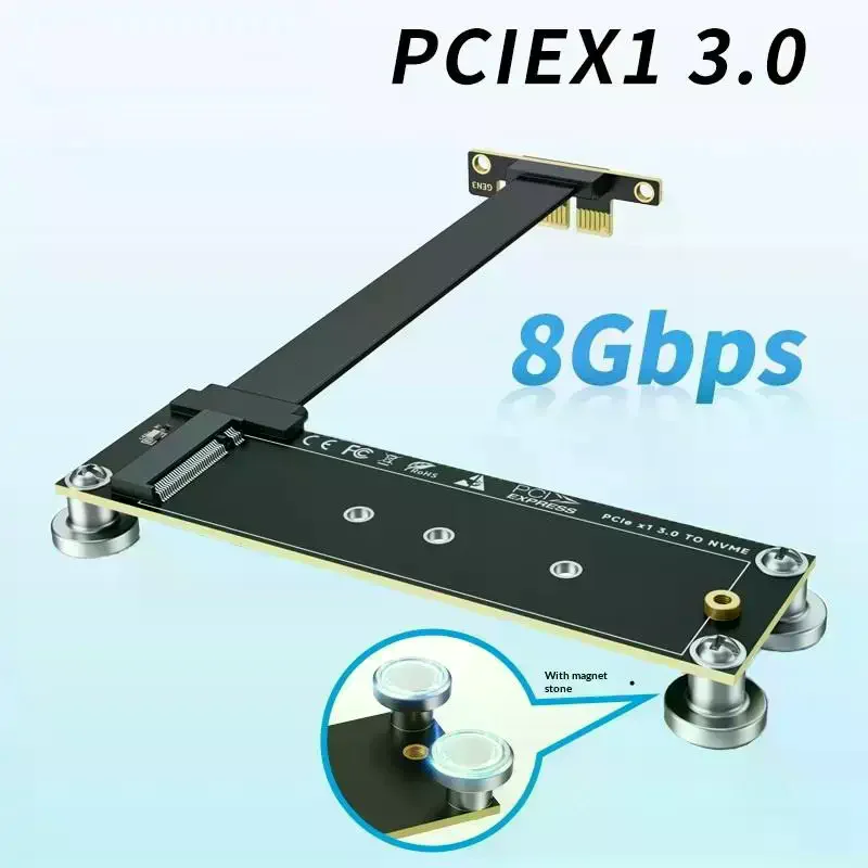 1Pcs M.2 NVMe SSD To X1 Support Desktop PC M.2 NVME To PCIe X1 X4 X8 ...