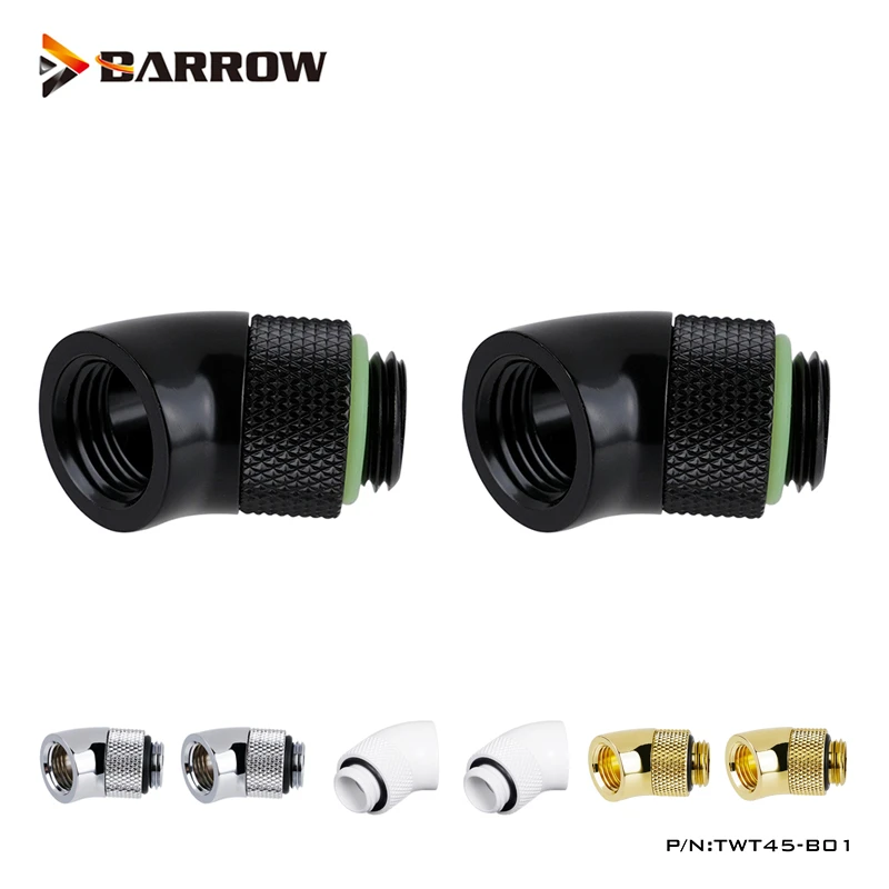 2pcs Barrow 45 Degree Rotary Fittings G1/4" Water Cooling Computer ...