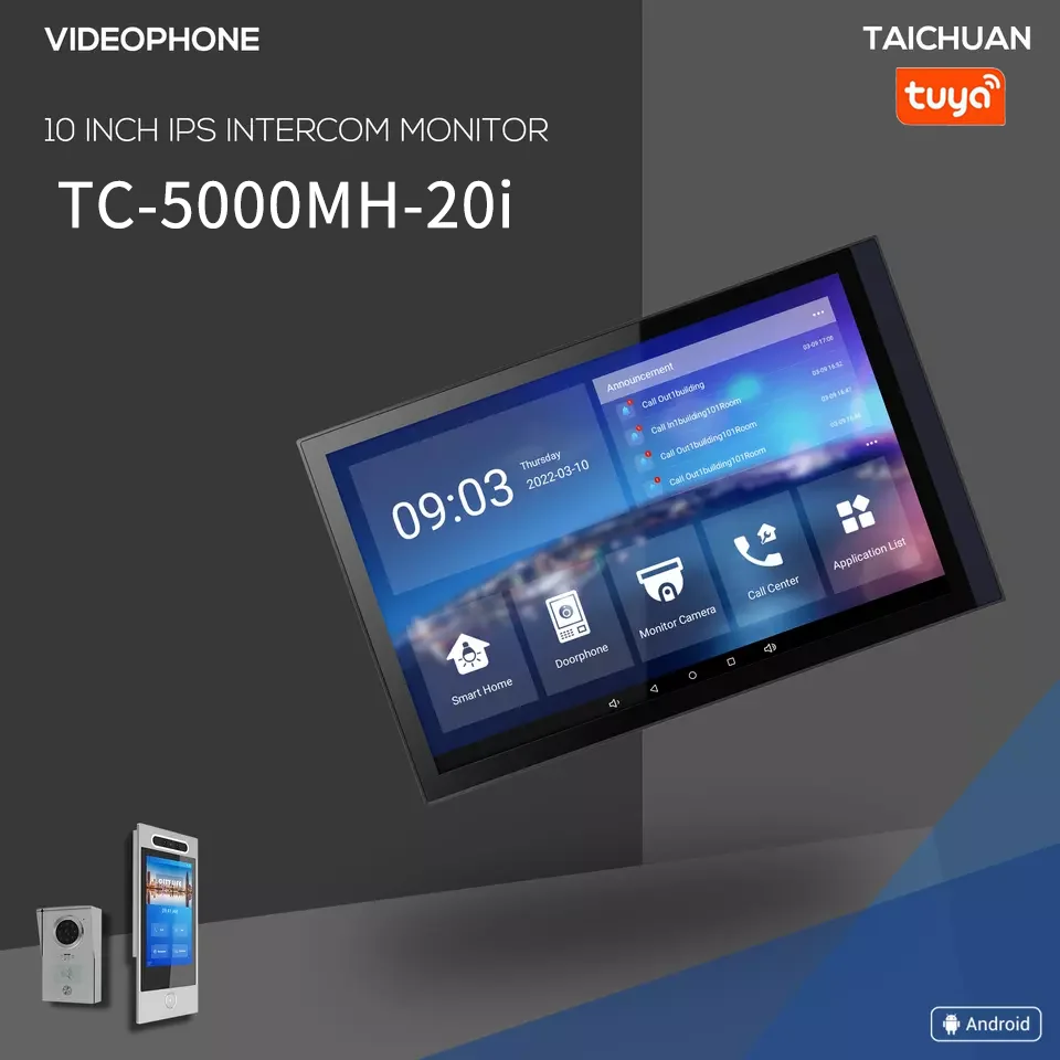 taichuan manufacturer 10 inch touch screen tuya wifi POE android 10.0 ...