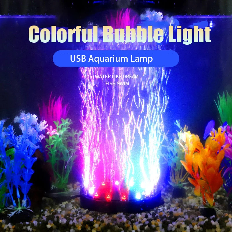 Aquarium-Submersible-USB-LED-Bubble-Light-Colorful-Aeration-Disc ...