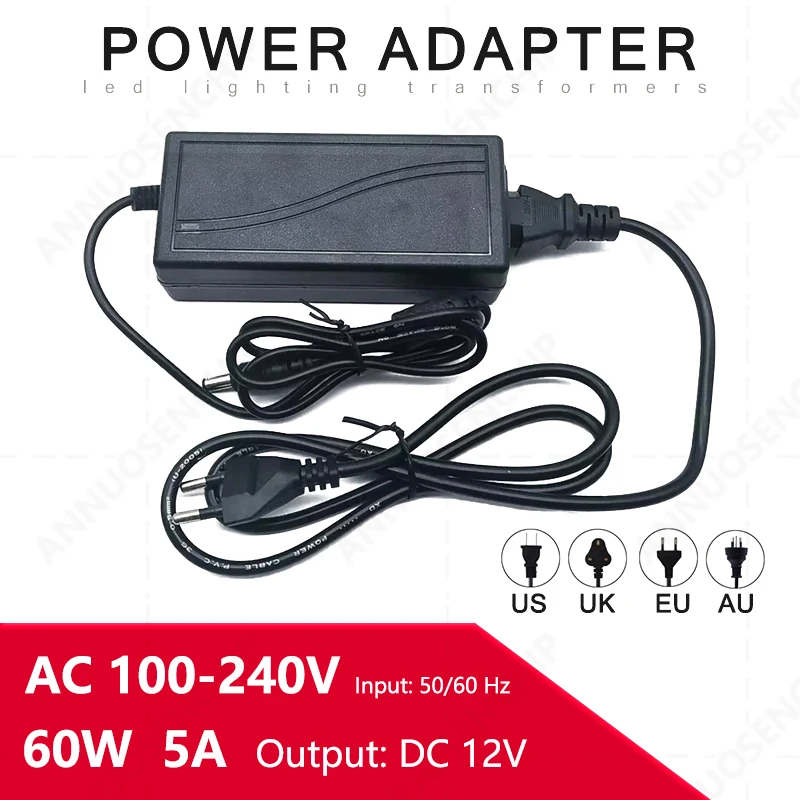 1set-12V5A-LED-Drive-AC-100V-240V-12V-5A-60W-LED-strip-Lighting ...