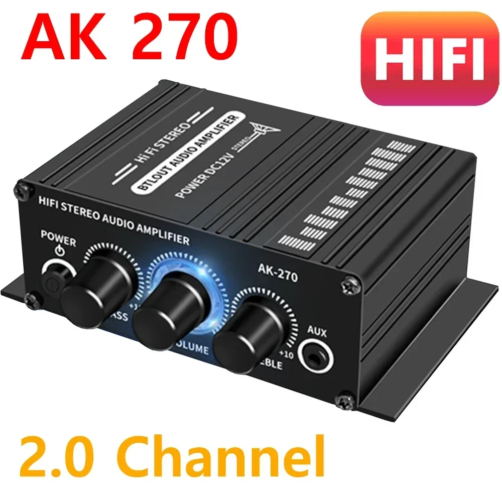 AK-270-HIFI-Amplifier-2-0-Channel-Amp-Home-Cinema-Sound-System-Bass-and ...