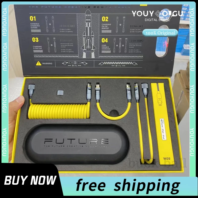 Aohi-Future-Spring-Data-Cable-140W-2-6m-Super-Fast-Charge-Line-TypeC ...