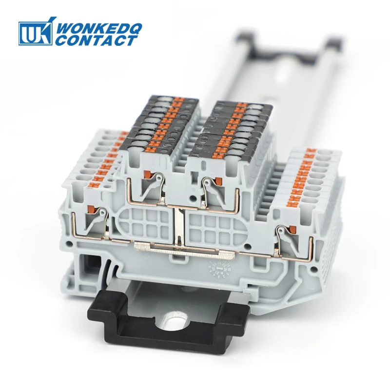 PTTB-1-5-S-PV-Double-Level-Connector-With-Equipotential-Bonder-Din-Rail ...