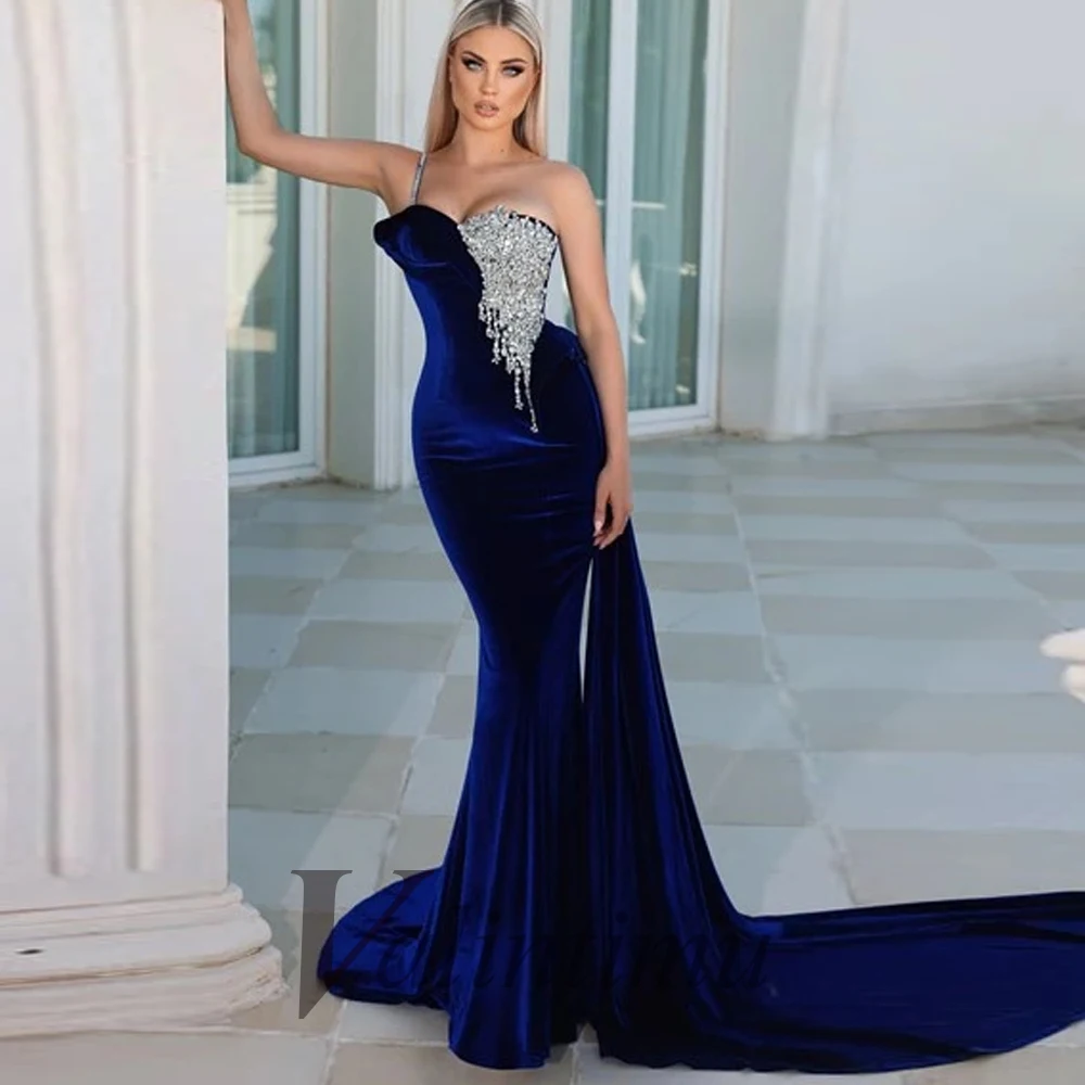 Cocktail Party High End Sexy Crystal Side Slit Evening Dress One ...