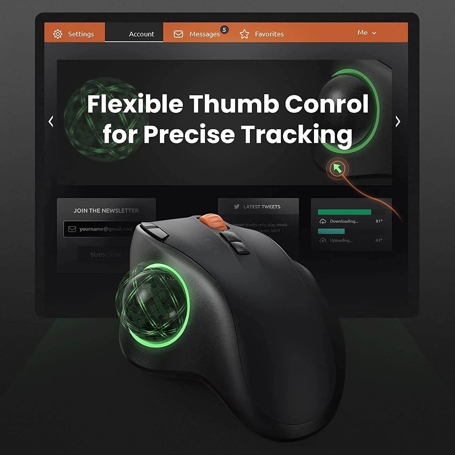 Seenda-mouse-sem-fio-bluetooth-recarreg-vel-rgb-com-conex-o-de-3 ...