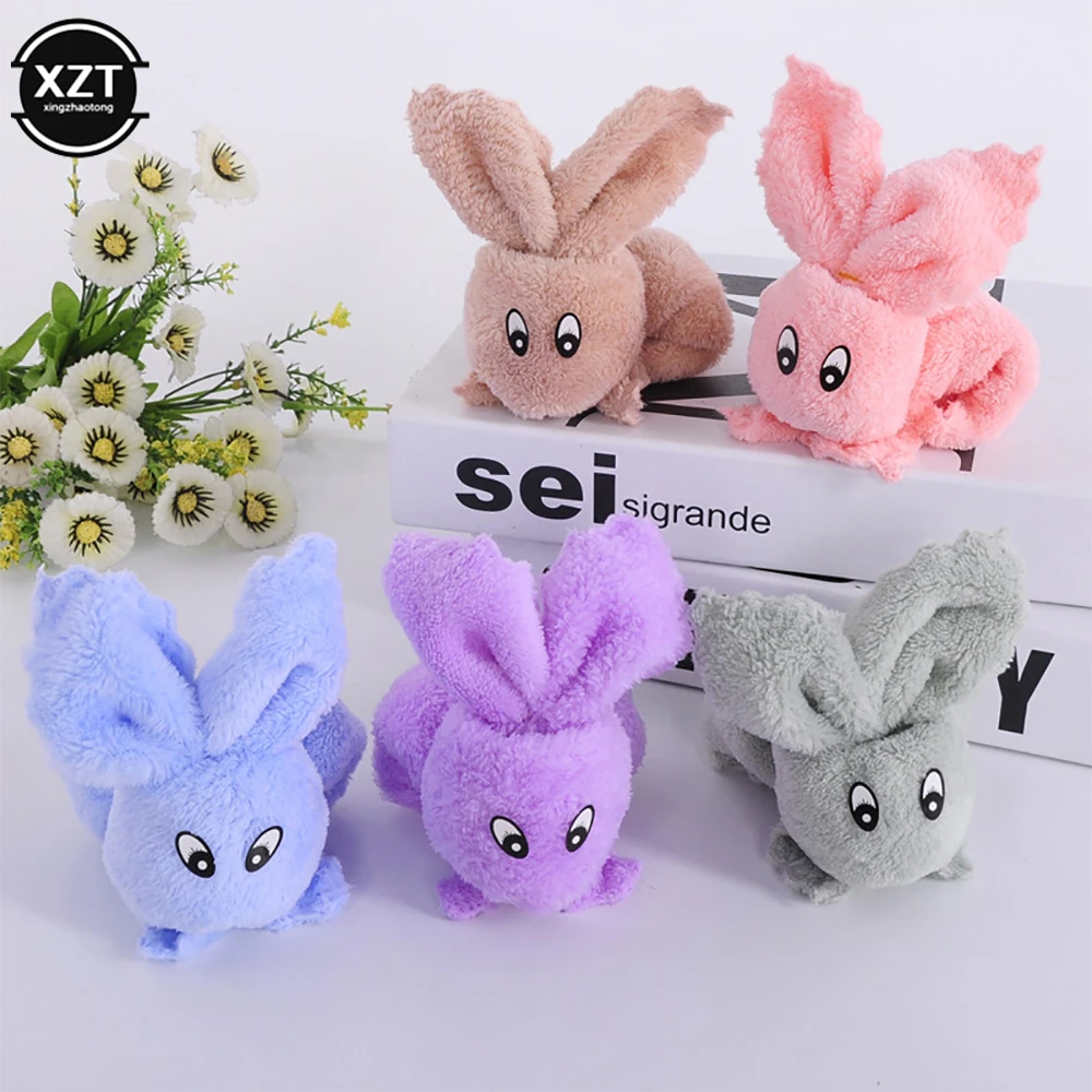 1pcs-30x30cm-Coral-Velvet-Fleece-Cute-Bear-Hand-Towel-Rabbit ...