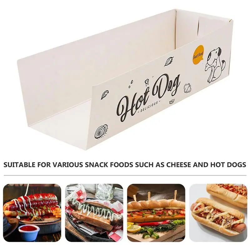 100Pcs-Disposable-Coat-Hangeres-Hot-Dog-Paper-Boxes-Packaging-Takeaway ...