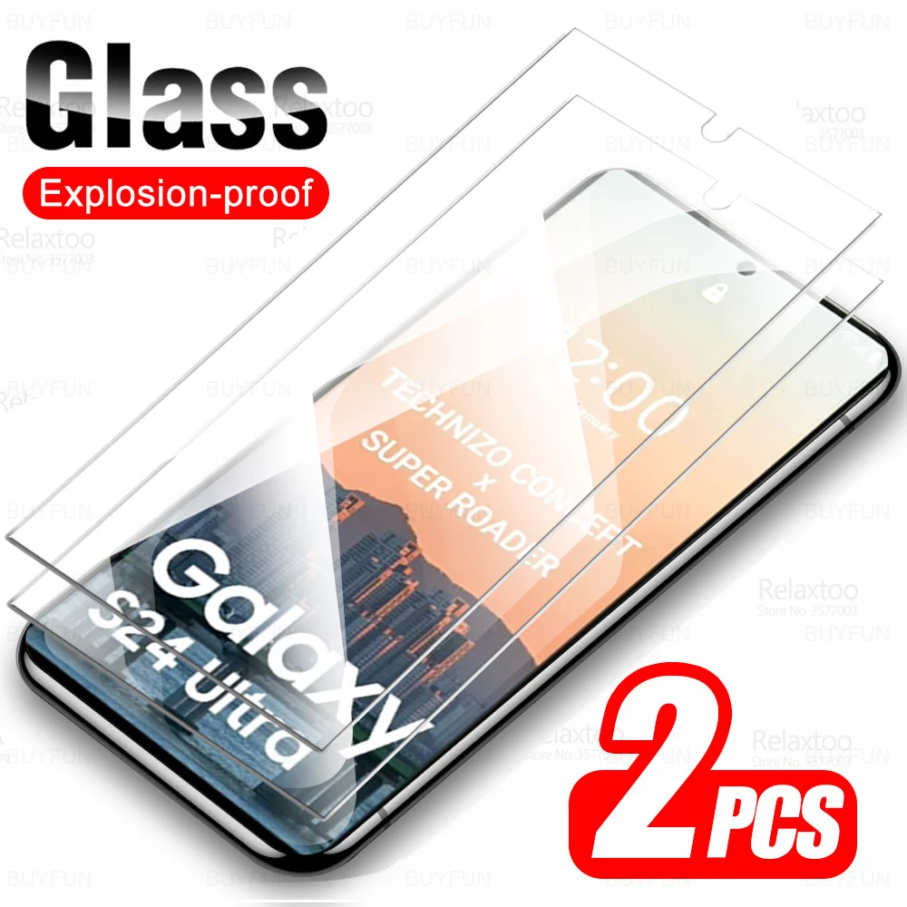 2Pcs-Tempered-Glass-For-Samsung-Galaxy-S24-Ultra-HD-Protection-Film ...