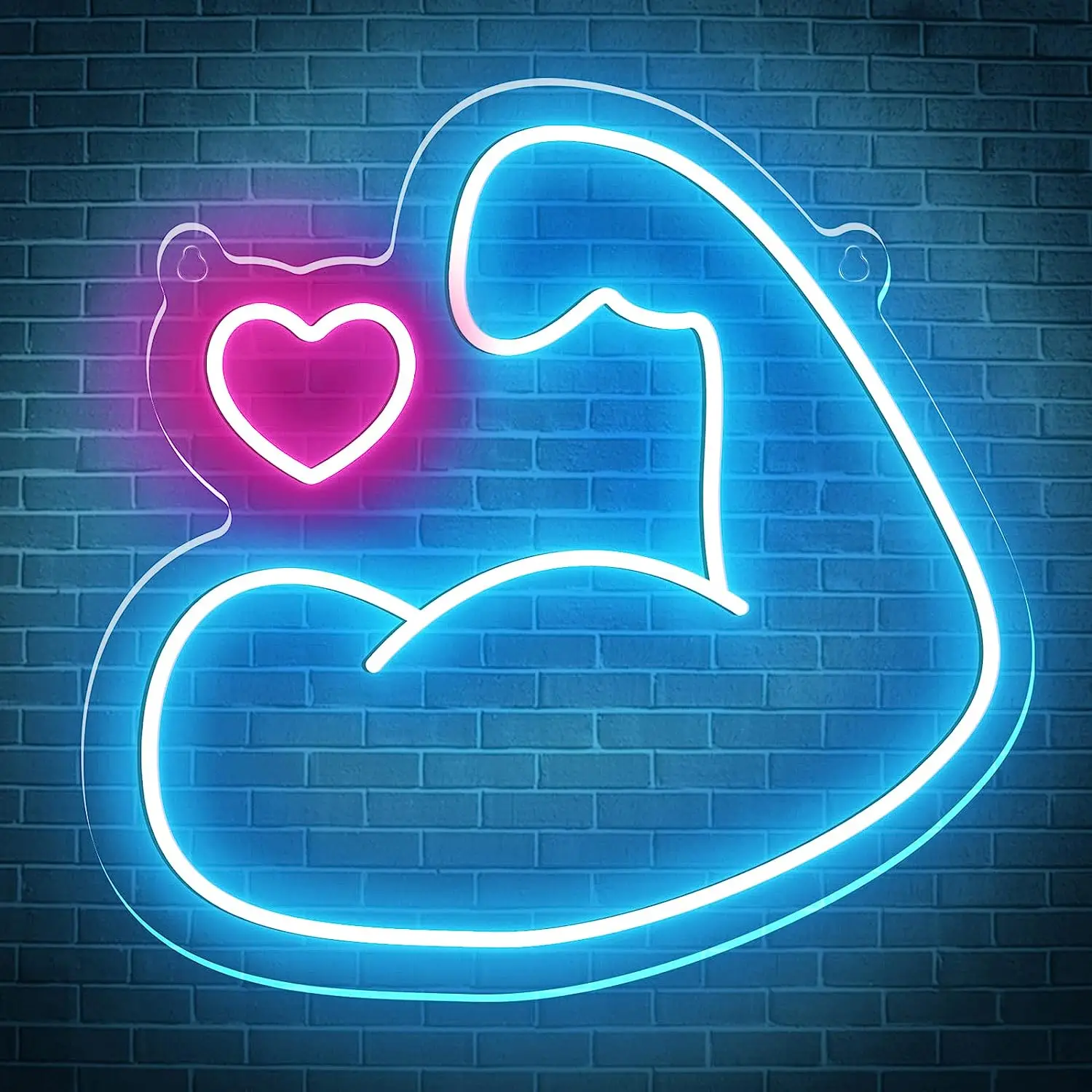 Muscle-Arm-Neon-Sign-for-Wall-Decoration-5V-Porta-de-Carregamento-USB ...