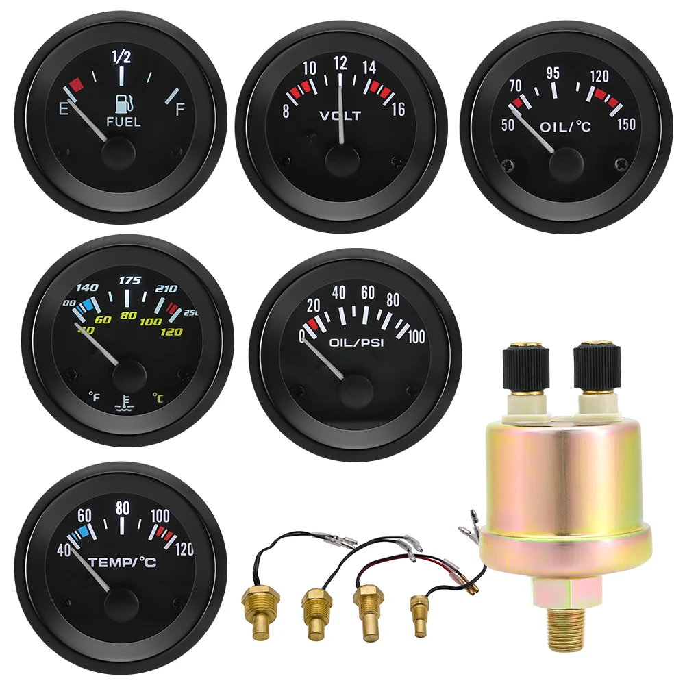 Auto-Temperature-Meter-with-Sensor-1-8-NPT-52mm-LED-Digital-Oil-Water ...